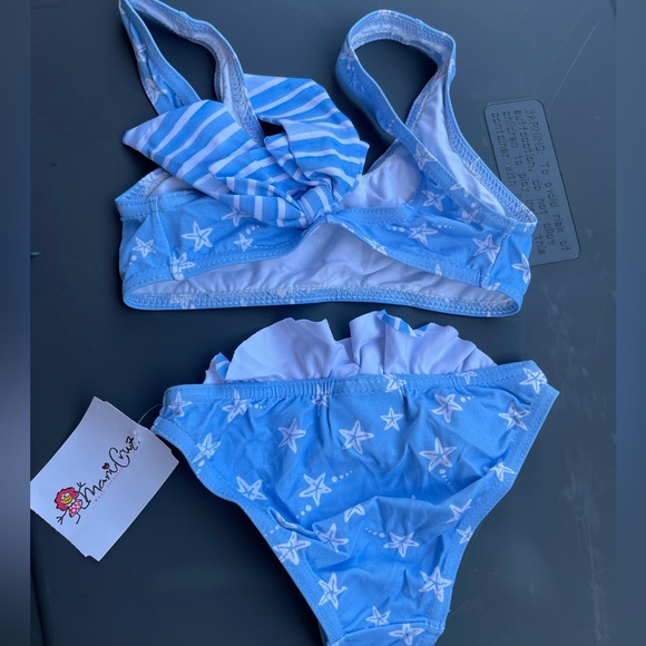 Mari Cruz | Swim | Mari Cruz Blue Girls Bikini Set | Poshmark